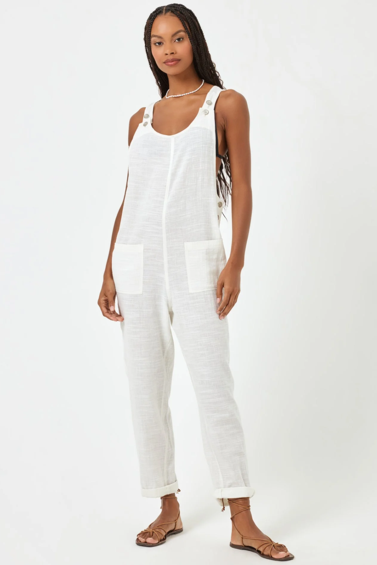 L*Space Freya Jumper in Cream - Stylish Women's Jumpsuit – Bikinibird